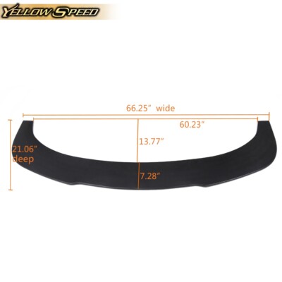 1pc Fit For Universal Front Bumper Lip Splitter Chin Spoiler Black PP ...