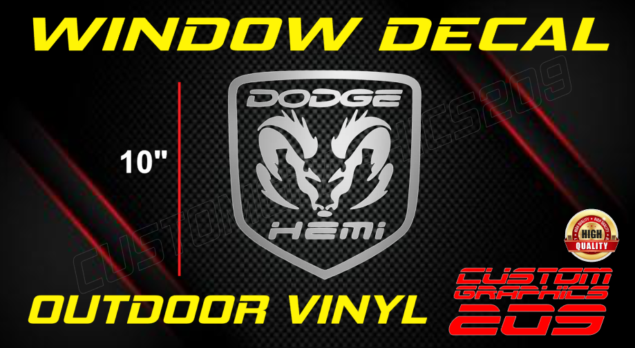 HEMI Dodge RAM Window Decal Waterproof Vinyl Sticker ORACAL 651 USA | eBay