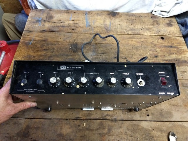 Bogen Model Chs 35b Solid State 35 Watts (2) Chan Public Address Mixer ...