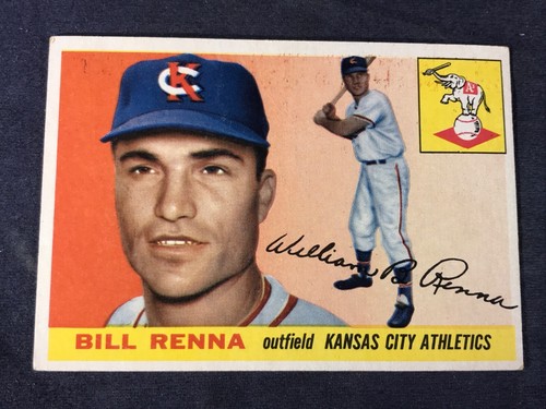 M4-79 BASEBALL CARD - BILL RENNA KANSAS CITY ATHLETICS - 1955 TOPPS ...