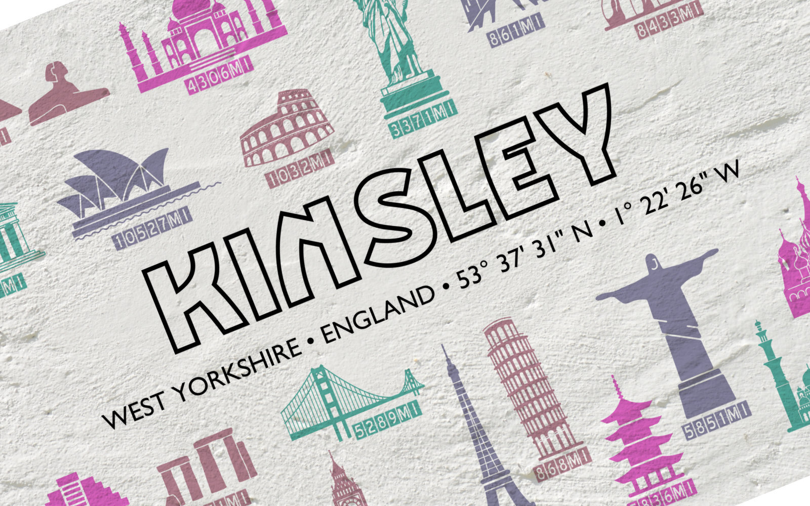 A3 PRINT - Kinsley, West Yorkshire, England - World Landmarks | eBay