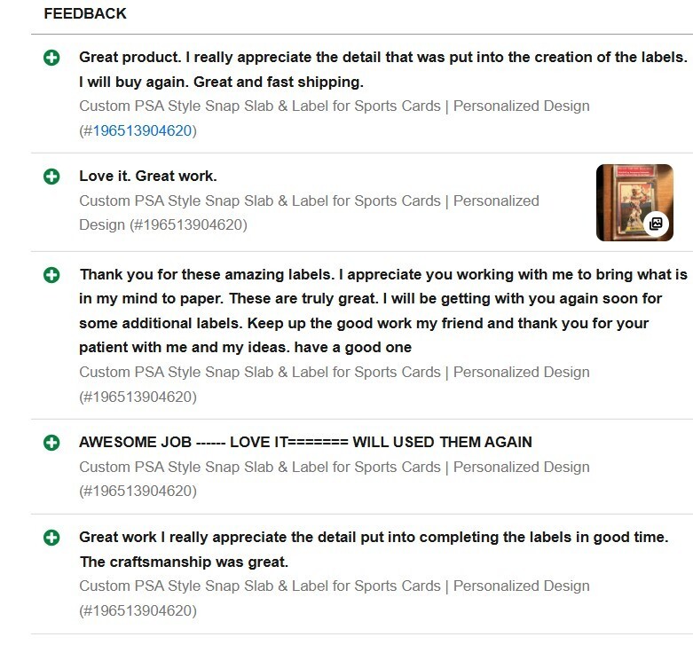 Custom PSA Style Snap Slab & Label for Sports Cards | Personalized ...