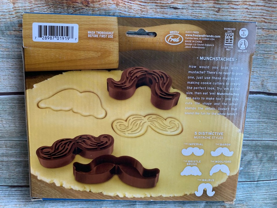 Genuine Fred Munchstaches Cookie Cutter; Combination Stamper/Cutter 5 Pcs | eBay