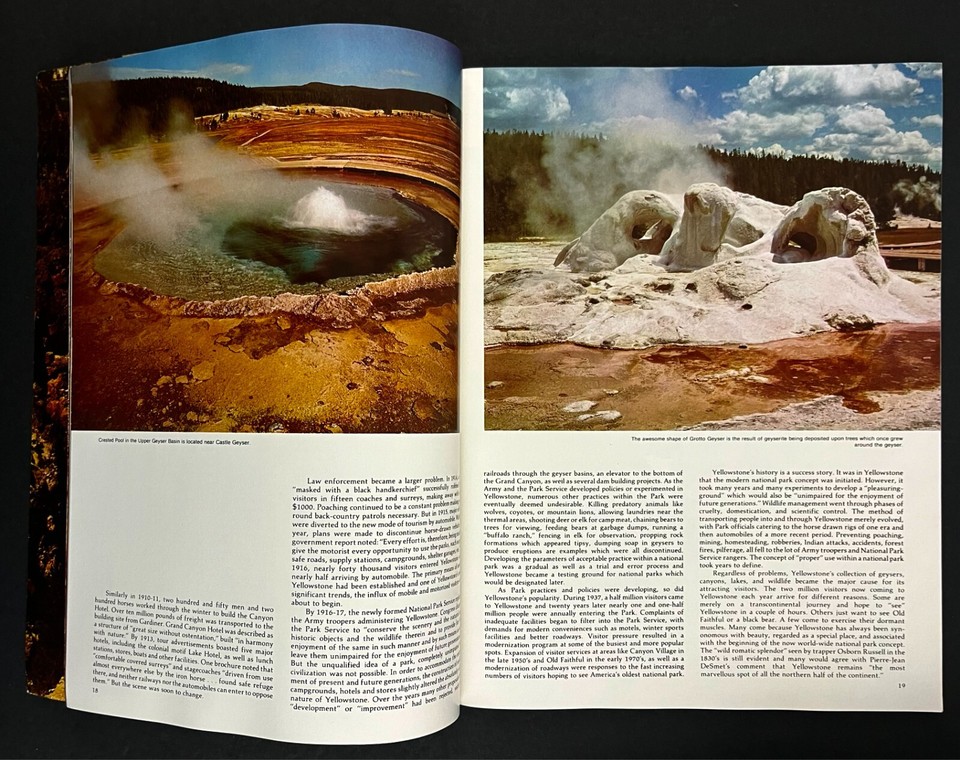 1976 Yellowstone National Park Wyoming Photos Nature Guide Vintage ...
