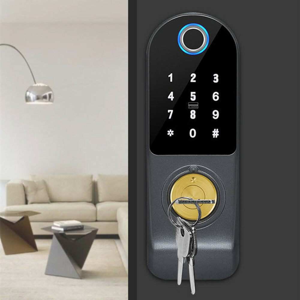 Smart Door Lock Double Side Fingerprint Door Lock Bluetooth APP Control ...
