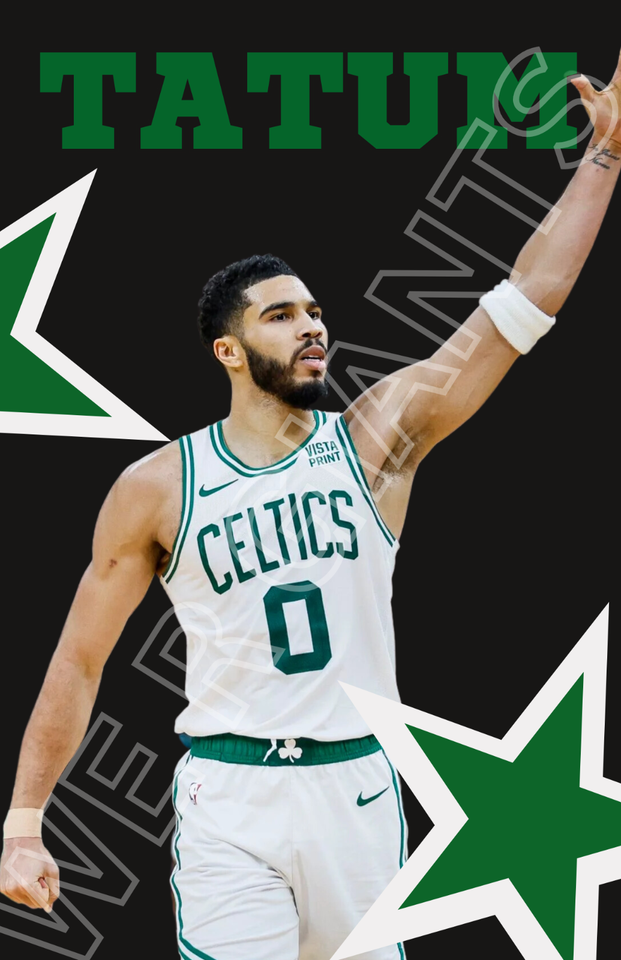 JAYSON TATUM BOSTON Celtics 11 " x 1 7" Art Print | eBay