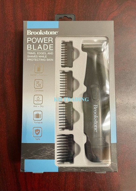 BROOKSTONE Battery Cordless Compact Wet/Dry POWER BLADE Painless Hair ...