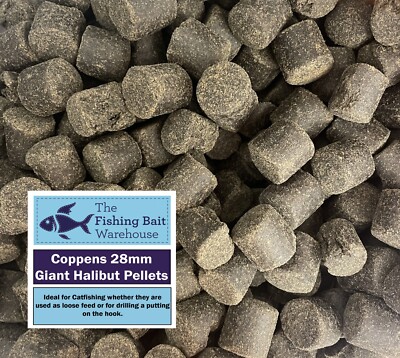 Coppens 28mm Giant Pellets - Halibut, Catfish, Carp, Fishing, 1kg, 2kg ...