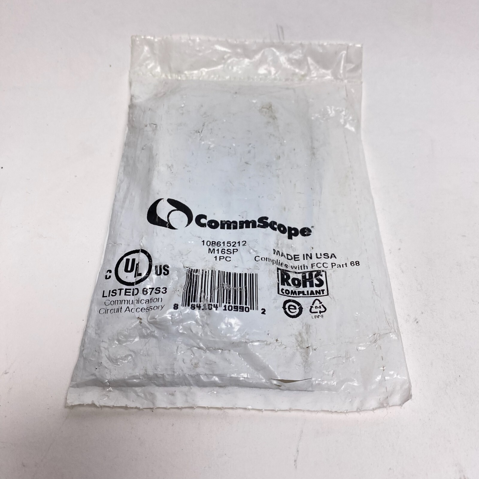 COMMSCOPE M16SP-L 6-Port 1-Gang / 760072215 Stainless Faceplate 6 Port ...