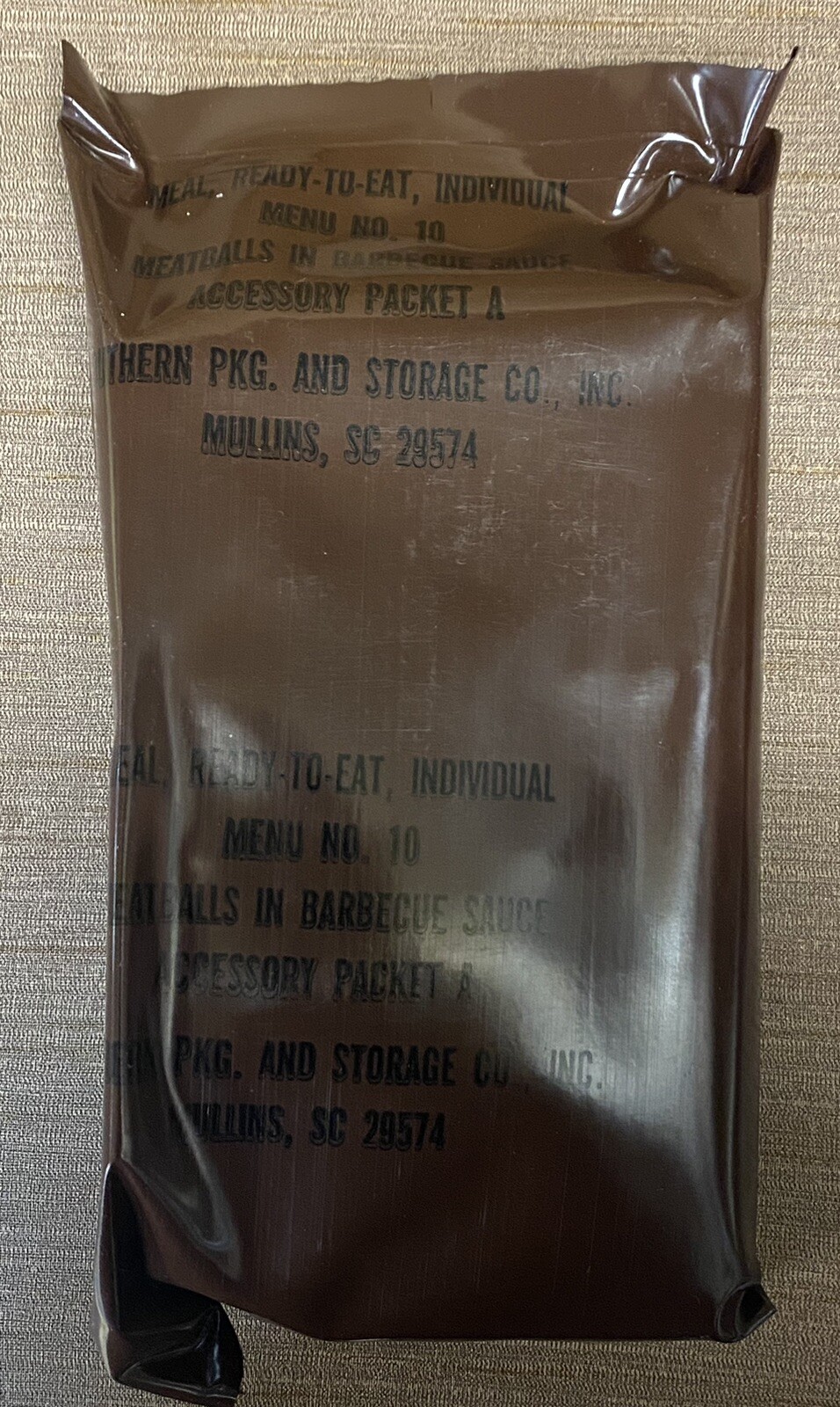 USGI, 1982, MRE, Menu No. 10 Meatballs with Barbecue Sauce | eBay