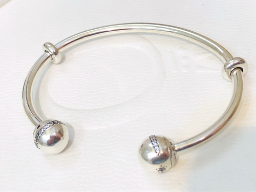 Authentic Pandora Limited Edition Shooting Star Open Cuff Bangle Size 1 ...