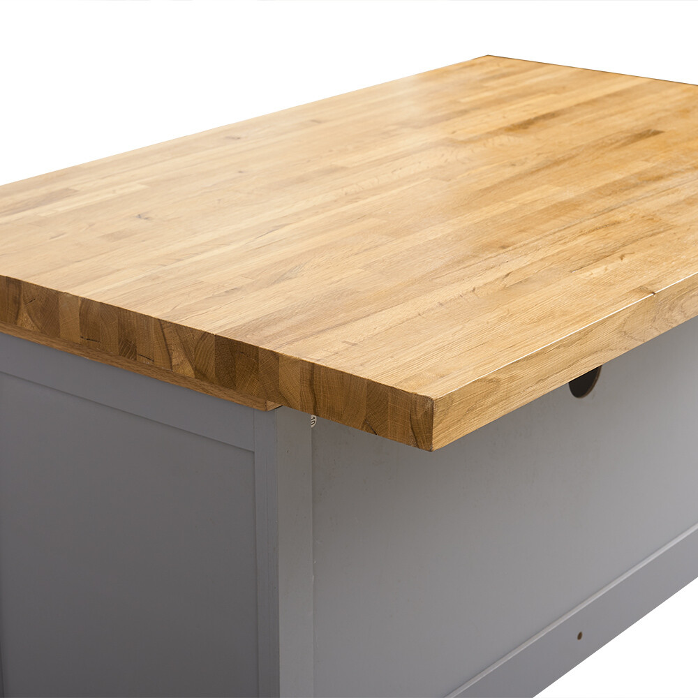 Solid Oak Wood Kitchen Worktop Desktop Countertop Workstation Unoiled ...