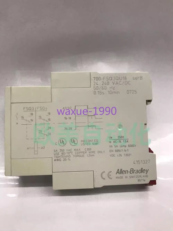 1pcs Used AB time delay relay FSQ3 700-FSQ3QU18 0.15-10s | eBay