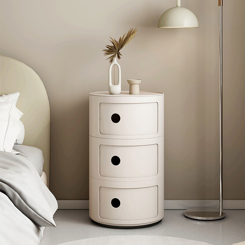 2/3/4/5 Tiers Plastic Cylinder Storage Unit Cabinet Cupboard Tower ...