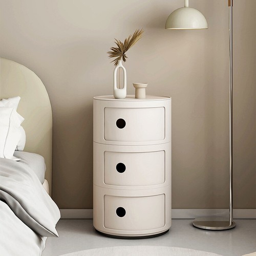 2/3/4/5 Tiers Plastic Cylinder Storage Unit Cabinet Cupboard Tower ...