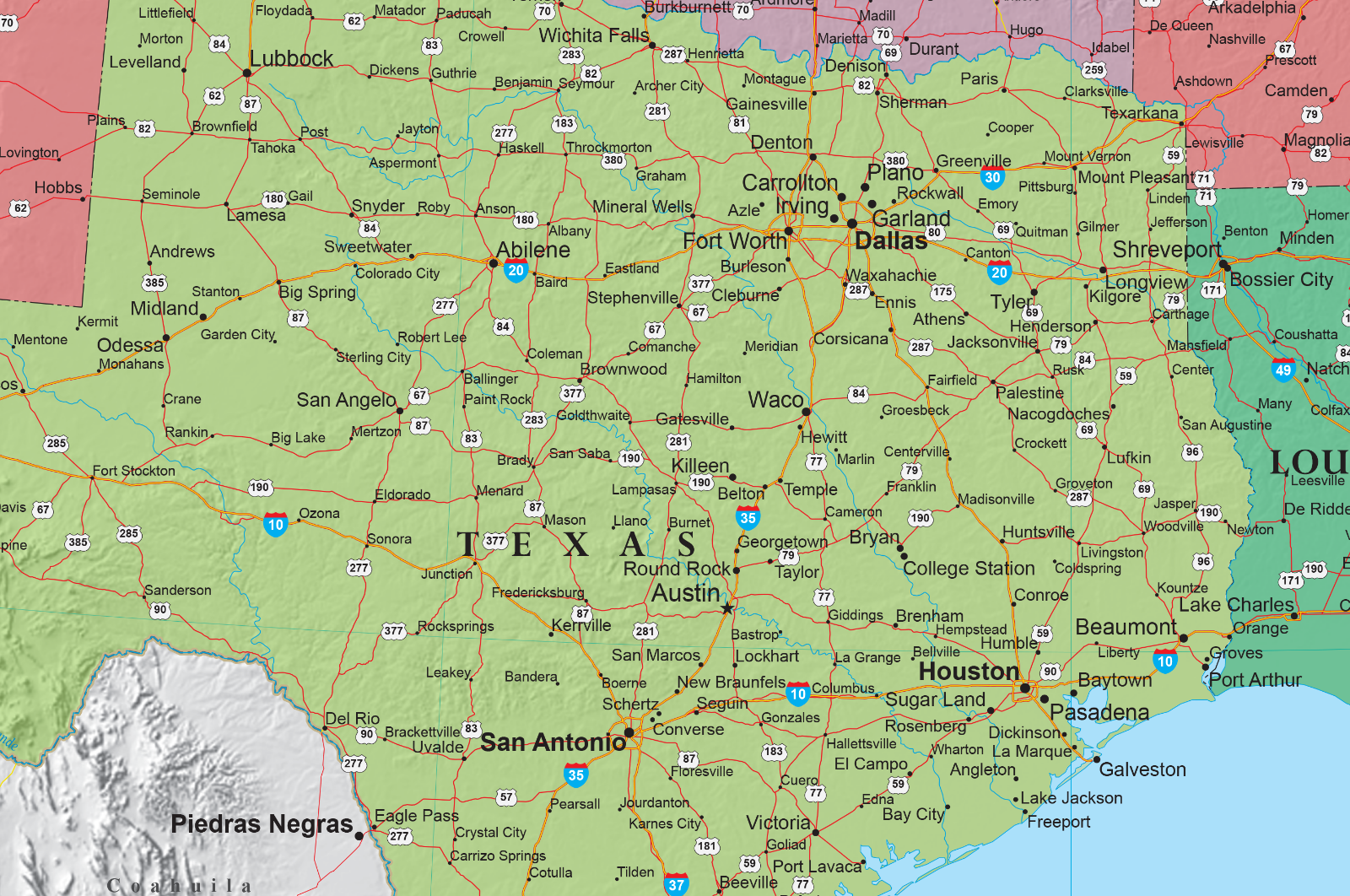 Wall Map Of United States Interstate Highways - United States Map