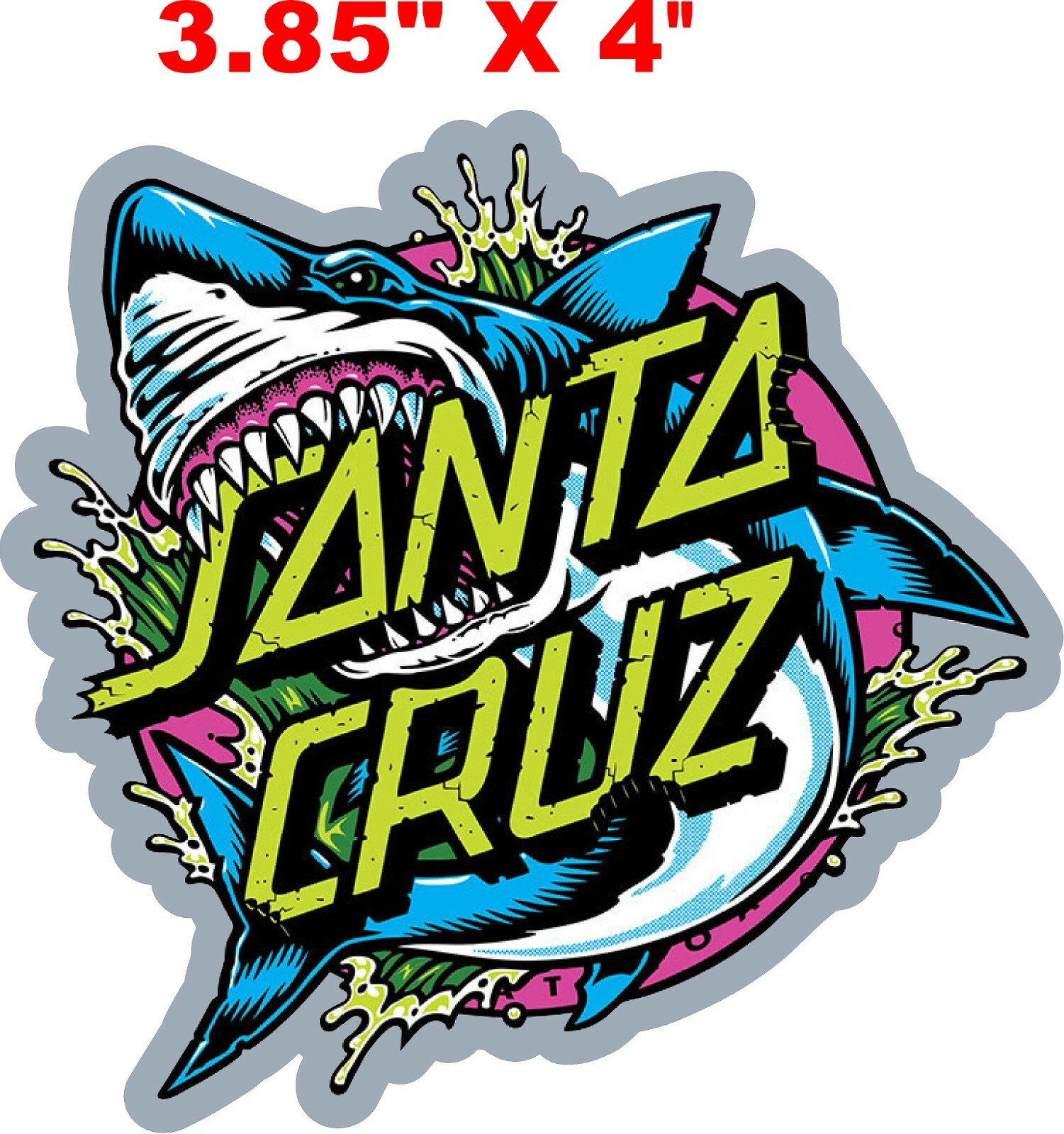 Vintage Santa Cruz SHARK DOT DECAL SKATEBOARDING HELMET DECK Limited | eBay