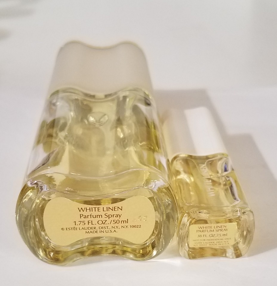 vintage 2 Estee Lauder white linen perfume bottles 1.75 oz .18 full | eBay