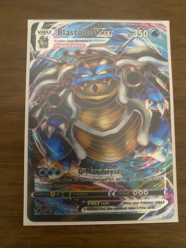 Pokemon Vmax 350 HP Blastoise Black Star Promo Illus. Rushforta Cos | eBay