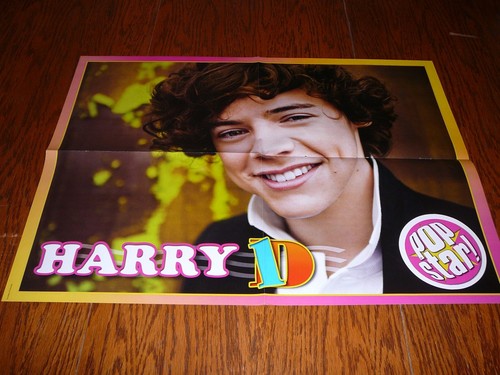Harry Styles Pop Star poster 1D pix pics Justin Bieber centerfold ...