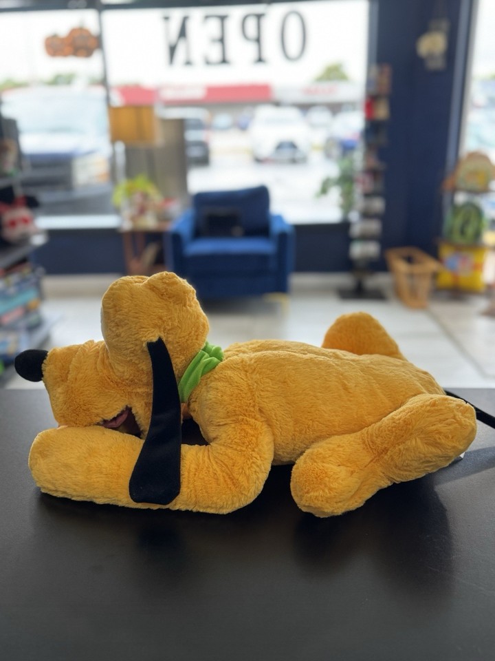 Disney Parks Pluto Plush Toy 16" Long Laying Down Dog Stuffed Animal | eBay