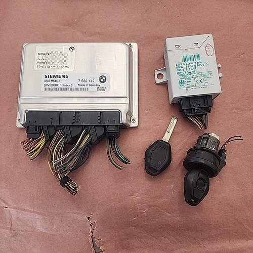 BMW E46 E39 E53 3 5 X5 series M45.1 ENGINE ECU SET DME IGNITION KEY | eBay