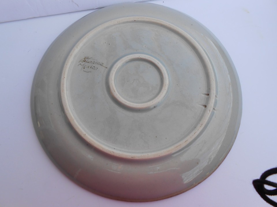 Ken Edwards platter El Palomar Tonala Mexico signed 12" chop wall plate ...
