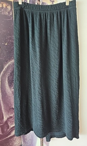 BRYN WALKER Elastic Waist Texture Skirt Womens Navy Blue Midi A-Line sz ...