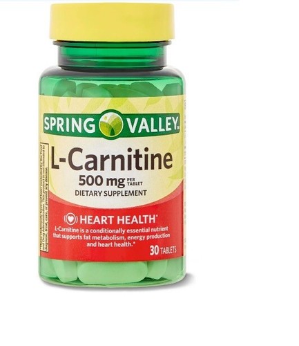 Spring Valley L-Carnitine Amino Acid Supplement 500 mg Unflavored 30 ...