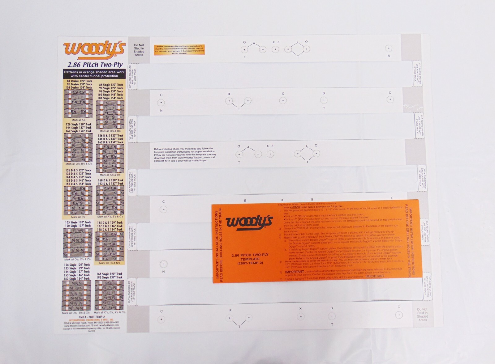 OEM Arctic Cat Snowmobile Stud Template G2 2.86P 8639-227 READ LISTING | eBay