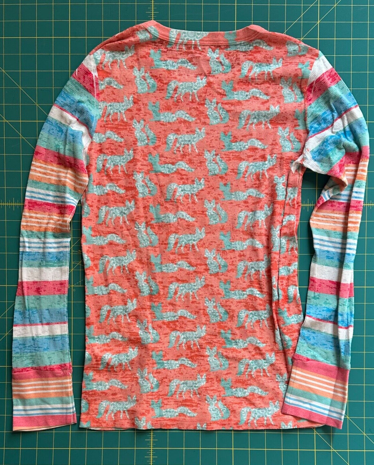 WHIMSY ROSE SHIRT SUNDANCE FOX STRIPES MULTI COLOR PRINT TOP THERMAL | eBay