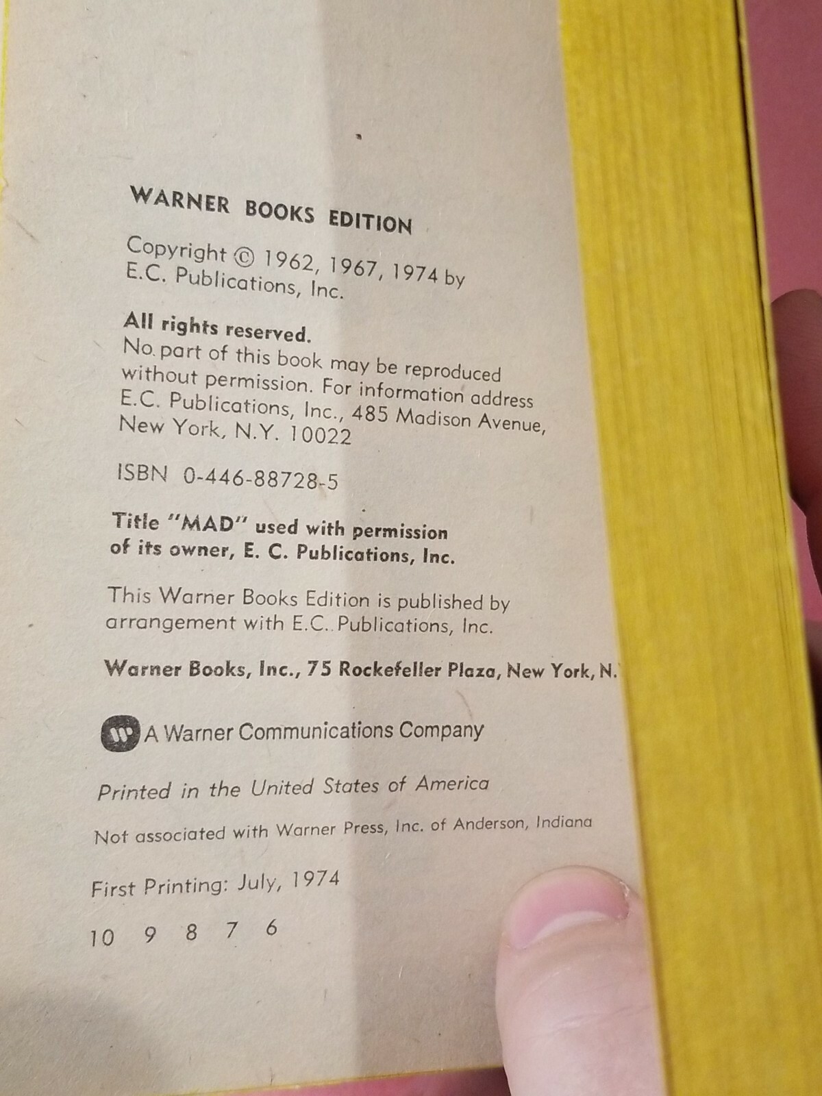 MAD Magazine Paperback Book: #22 The Questionable MAD - Warner 1976 6th ...