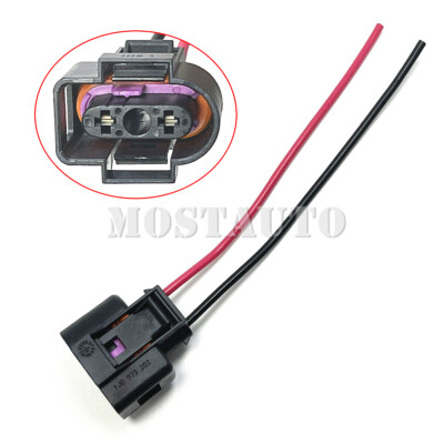 For VW Audi Coolant Tank Reservoir Sensor 2 Pin Connector Plug Harness ...
