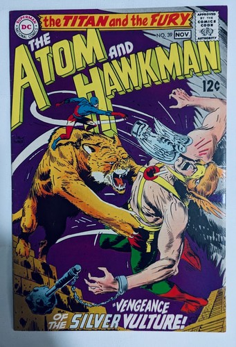 Atom & Hawkman #39 Dc Comics, 1968 Joe Kubert Takle App. Hawkgirl! (Vf ...
