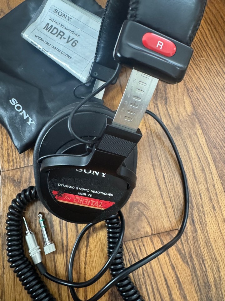 Vintage Sony MDR-V6 Studio Monitor Dynamic Stereo Headphones JAPAN | eBay