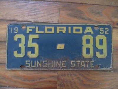 1952 Florida Madison County low number passenger license plate | eBay