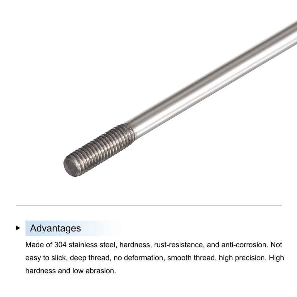 304 Stainless Steel Push Rod Double End Threaded Rod M3x300mm 20 Pcs | eBay