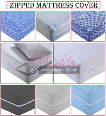 Zipped Mattress Cover Anti bed Bug zip matress Protector Encasement ...