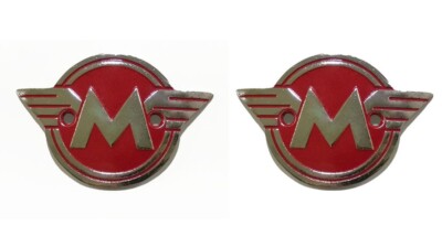 Vintage Matchless Motorcycle Petrol Tank Badge Set Brass Enamel Red ...