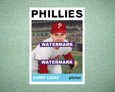Bobby Locke Philadelphia Phillies 1964 Style Custom Baseball Art Card ...