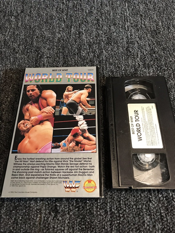 WWF Best of World Tour VHS WWE Columbia House Collector's Edition SHIPS ...
