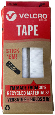 VELCRO Brand ECO Collection Stick On Adhesive Strips 3 ft x 7/4in | eBay