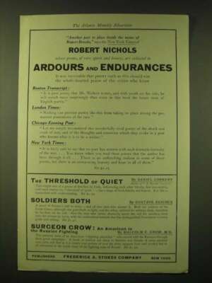 1918 Frederick A. Stokes Company Ad - Another poet to place beside the ...