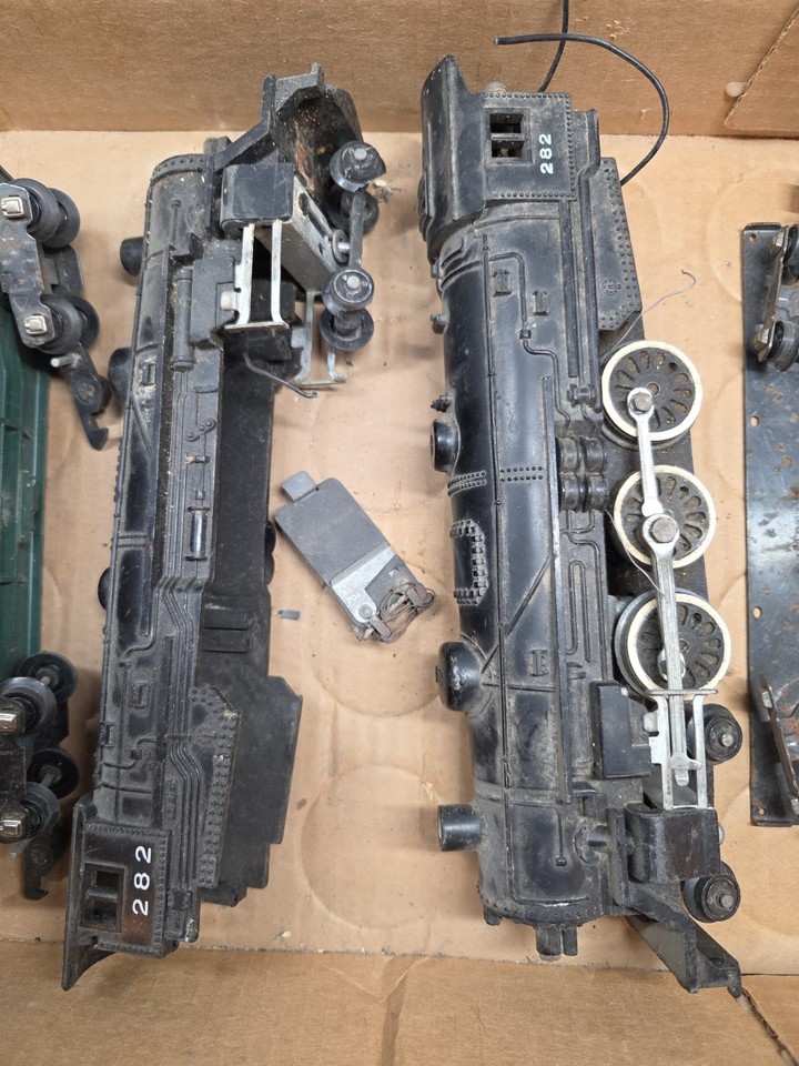 AMERICAN FLYER TRAIN #282 STEAM ENGINE TENDER CARS TRANSFORMER TRACK ...