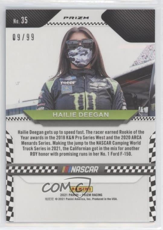 2021 Prizm Variation Carolina Blue Scope 9/99 Hailie Deegan (Sunglasses ...
