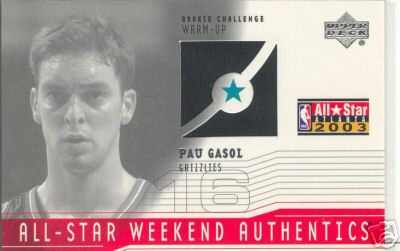 2003-04 Upper Deck - All-Star Weekend Authentics Pau Gasol #AS-PG (MEM ...