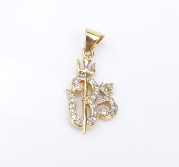 22k Yellow Gold Popular Lord Shiva Symbol Om Pendant … - Gem
