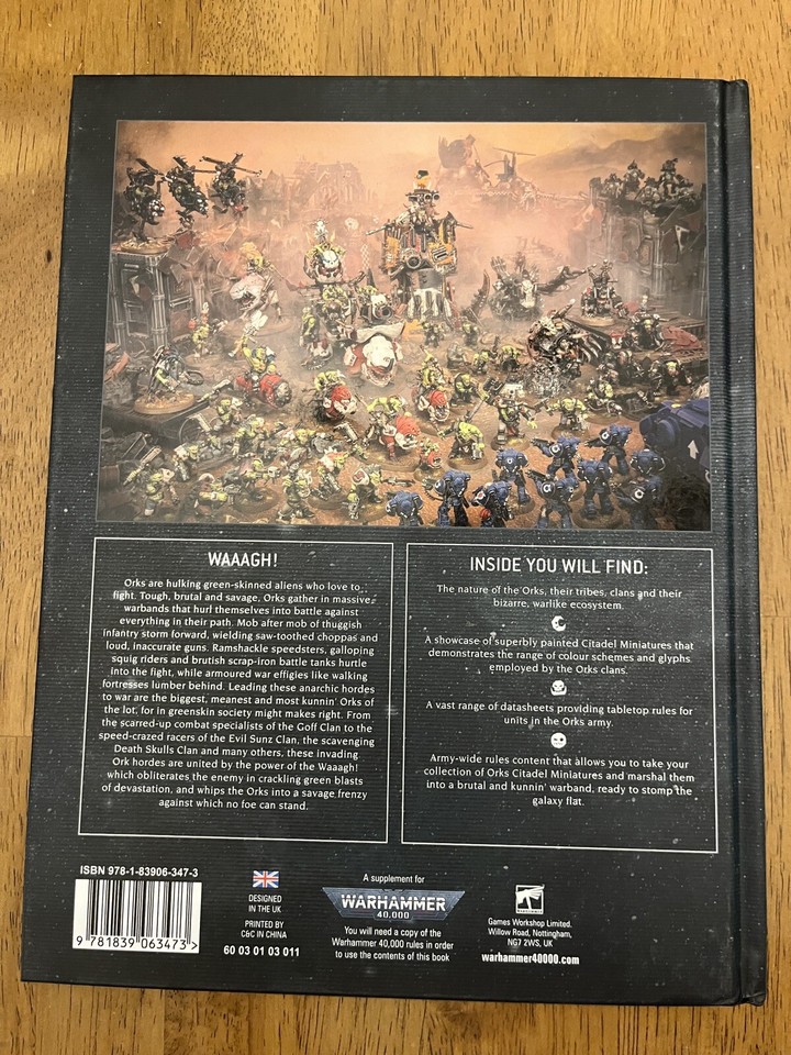 Games Workshop Warhammer 40k Codex Orks 2021 (9th Ninth Ed) | eBay