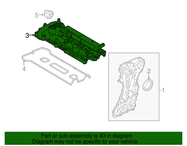 Land Rover Range Rover Evoque L538 Engine Valve Cover LR070360 OEM for ...