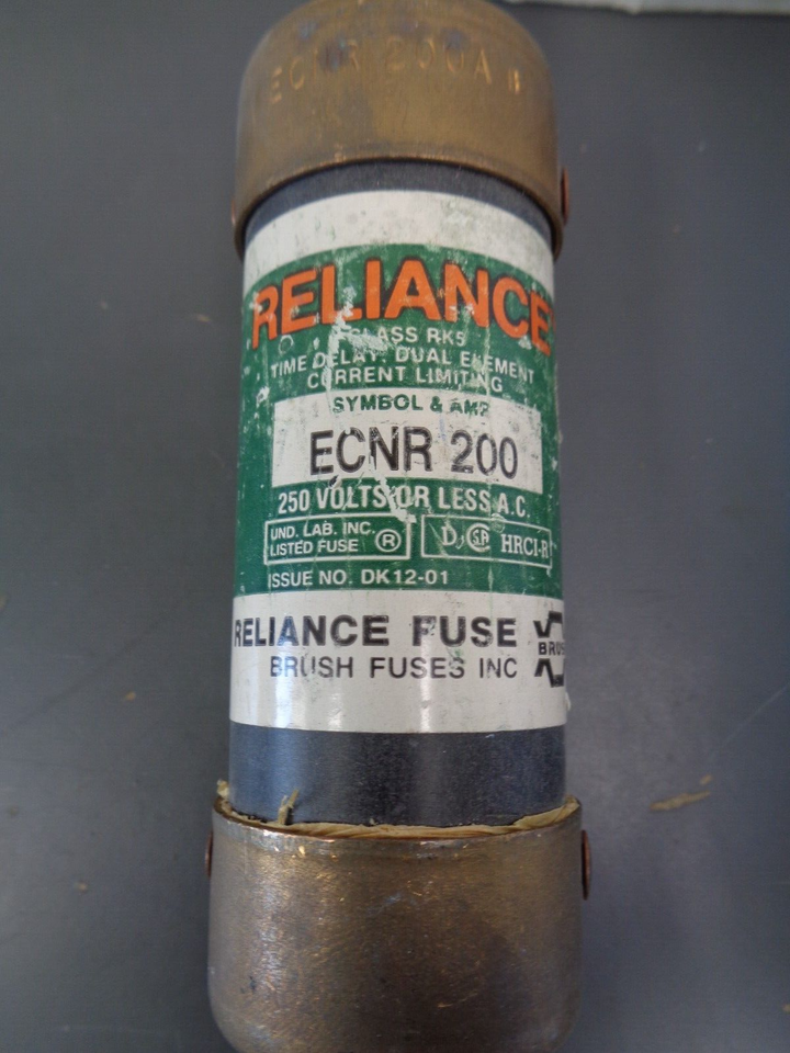 Nice Reliance ECNR 200 Amp Fuse FRN R 200 Class RK5 250V | eBay